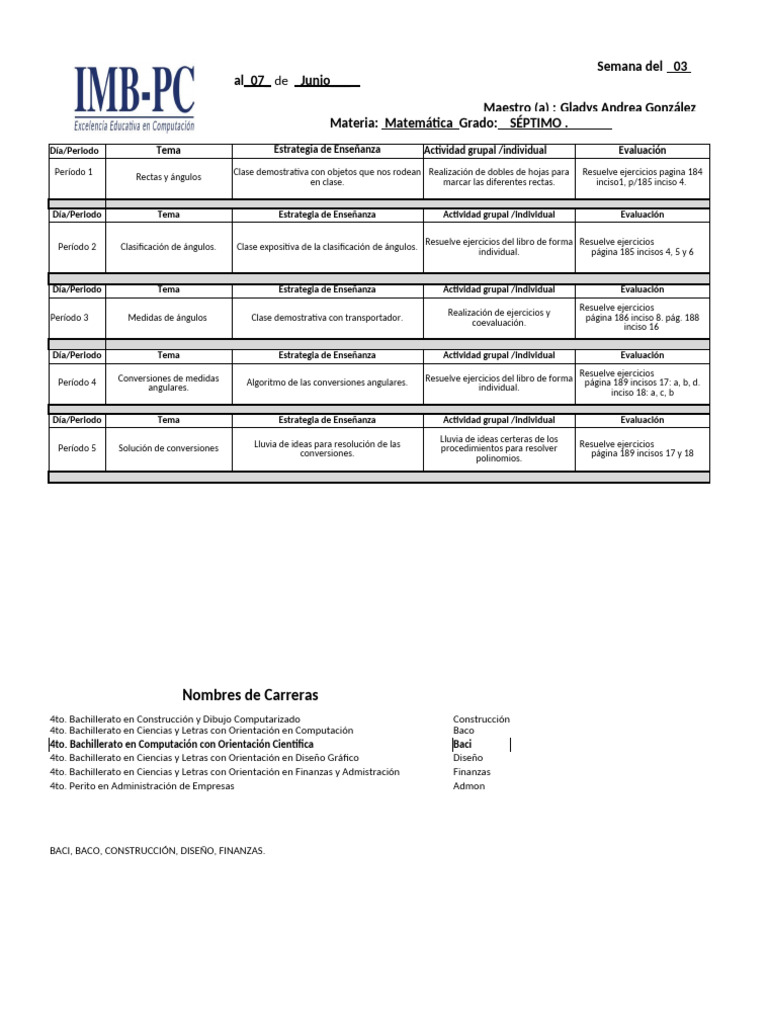 Copia de 1º Mat Plan Bloq 3. 2024 | PDF
