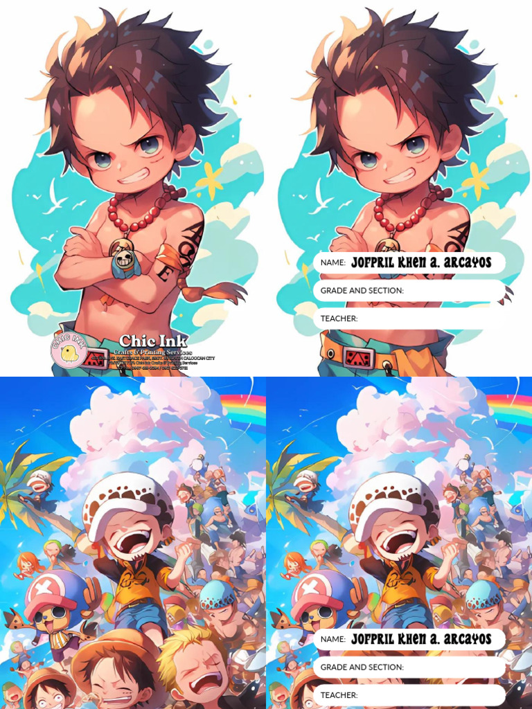 One Piece Notebook Cover | PDF