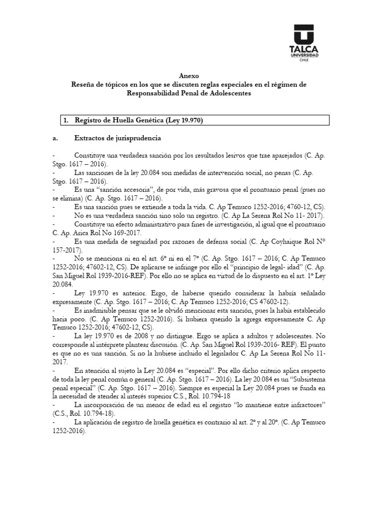 Anexo - Lista de Fallos | PDF