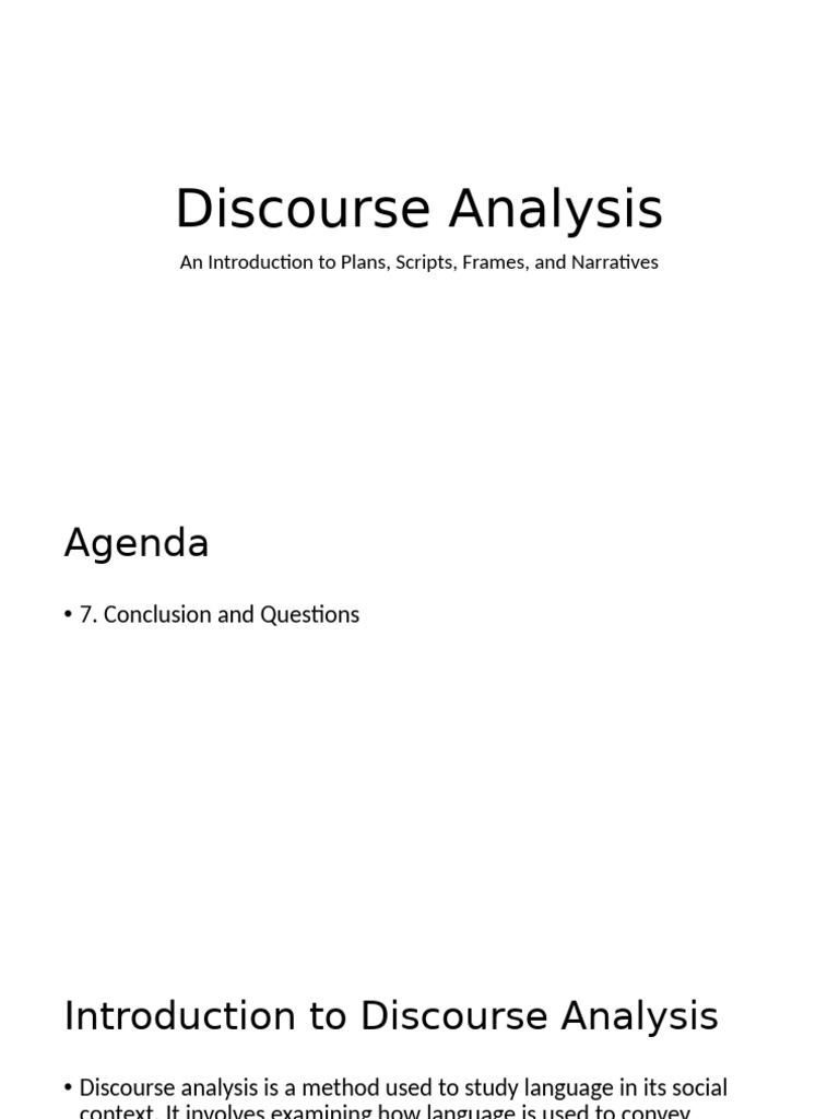 Discourse Analysis Presentation | PDF