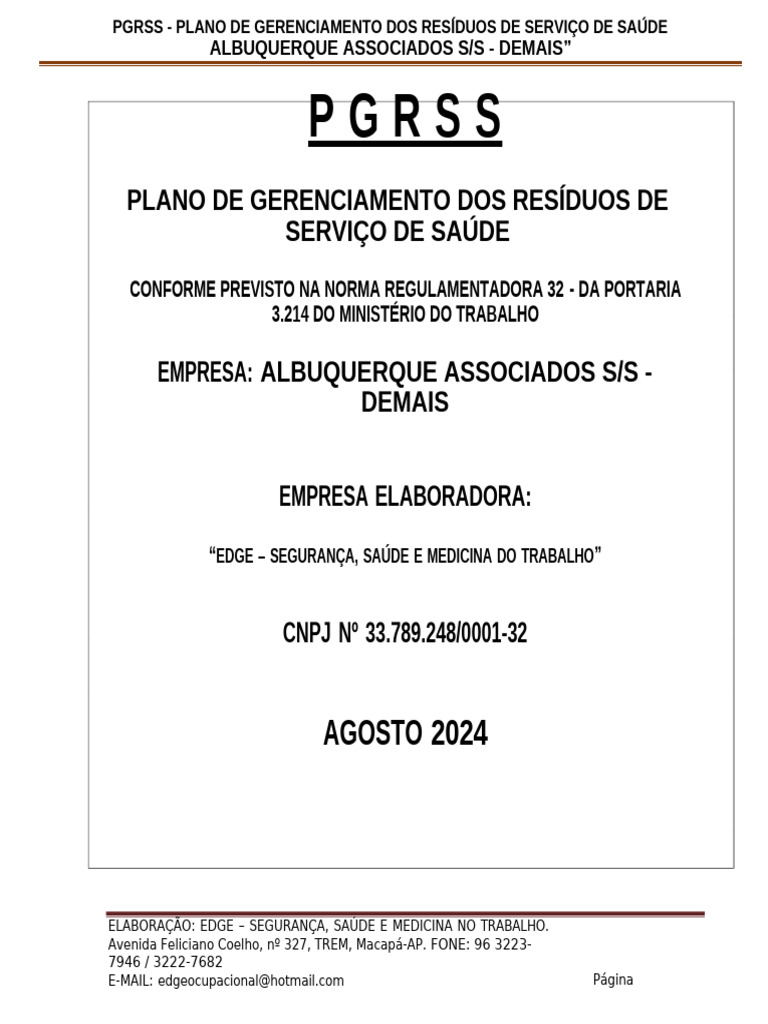 PGRSS 2024 MODELO | PDF