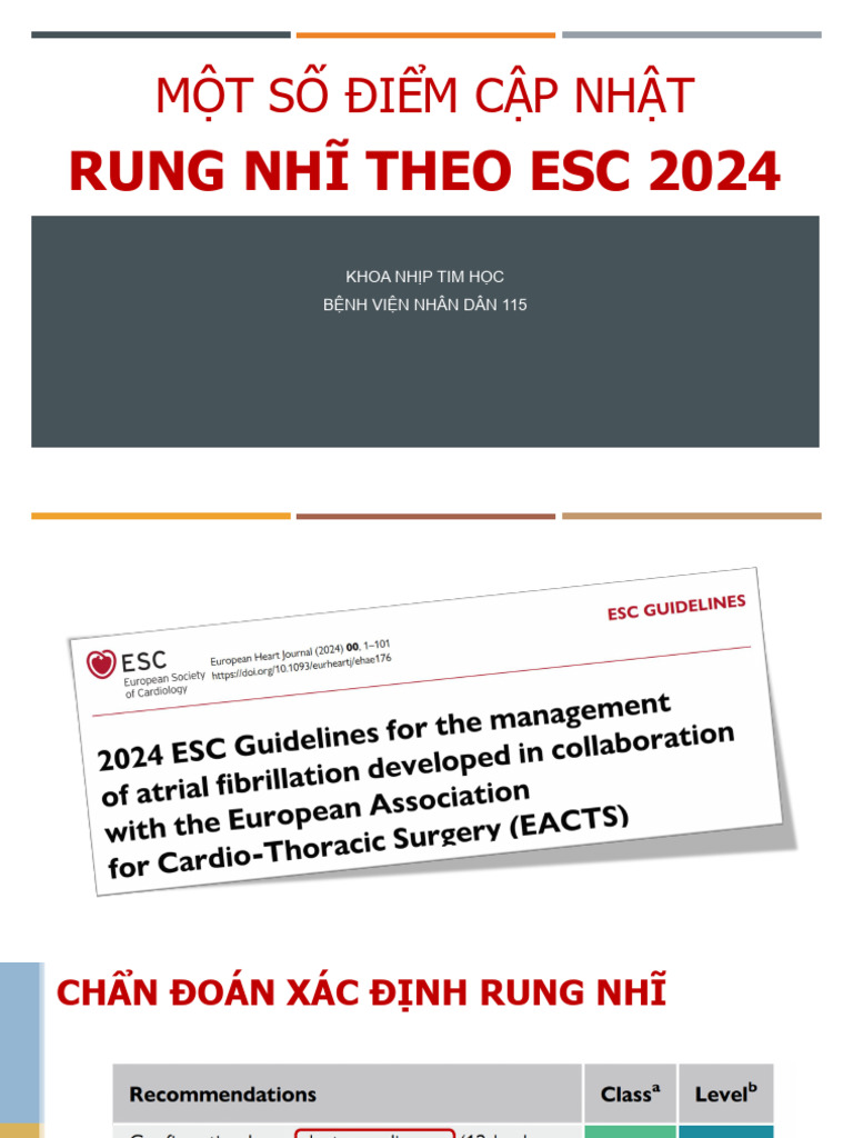 Một số điểm cập nhật Rung nhĩ theo ESC 2024 | PDF