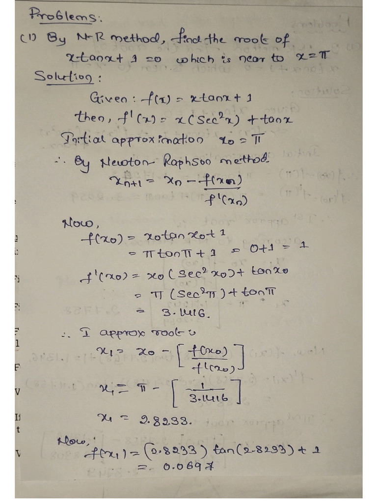 NR Method Problems | PDF