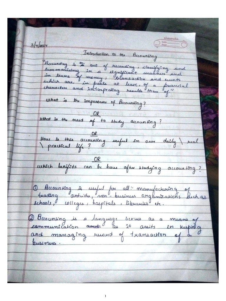 Accountancy CW Class 11 | PDF