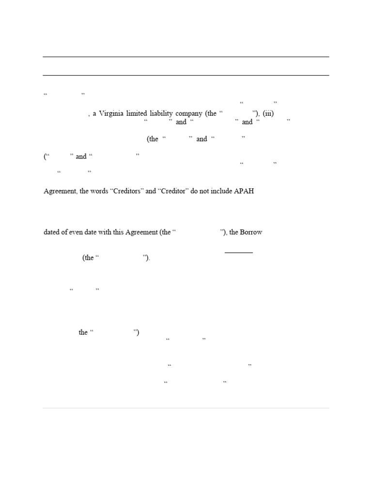 Intercreditor Agreement Template 1 | PDF