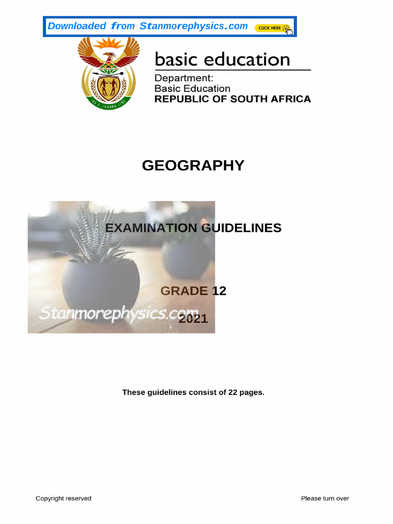 Geography GR 12 Exam Guidelines 2021 | PDF Geography GR 12 Exam Guidelines 2021 | PDF