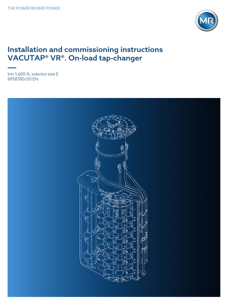 VACUTAP® VR® (Irm 1600 A, Selector Size E) Commissioning Instructions ...