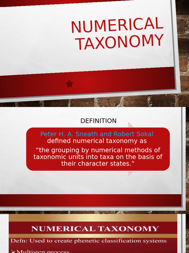Numerical Taxonomy | PDF
