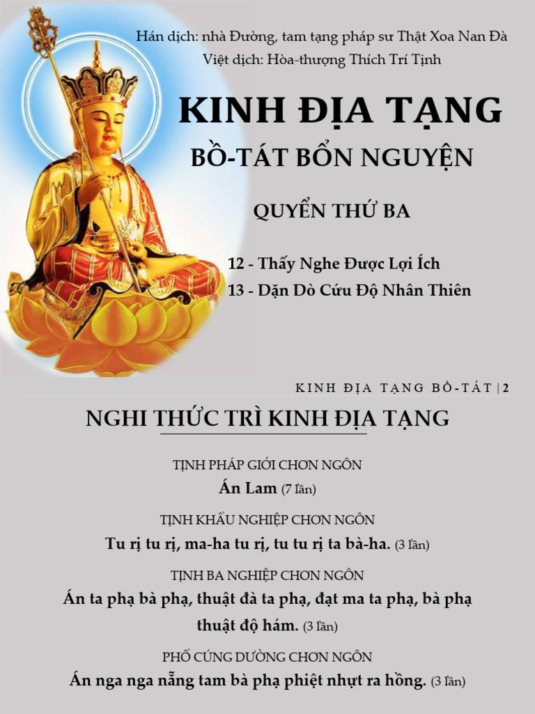 Kinh Dia Tang Bo Tat Bon Nguyen q3.12 13 | PDF
