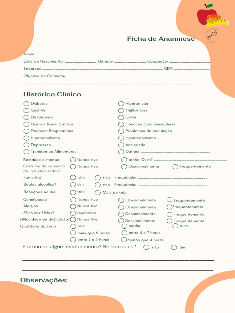 21 Ideias De Anamnese Anamnese Ficha De Proteccion