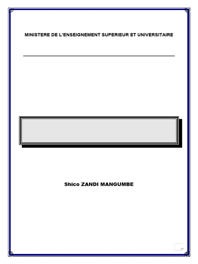 Cours de Projet 4 - L2 Télécom LMD, ISTA 2023, Shico ZANDI MANGUMBE | PDF