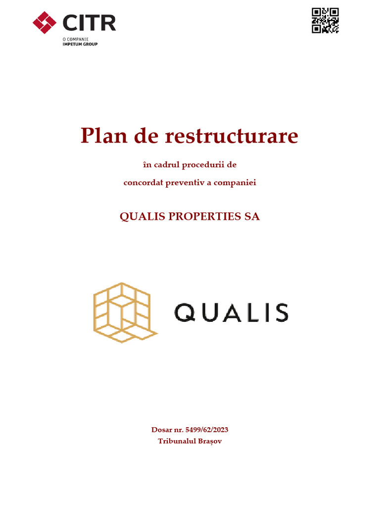 13 - 05 - 2024 - 671 - QUALIS - OUT - Plan Restructurare Modificat - 13 ...