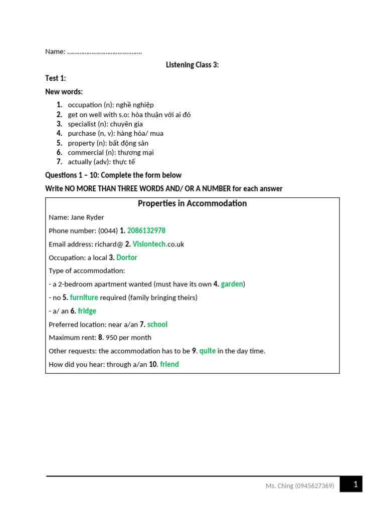 Class 3 - Extra Practice | PDF