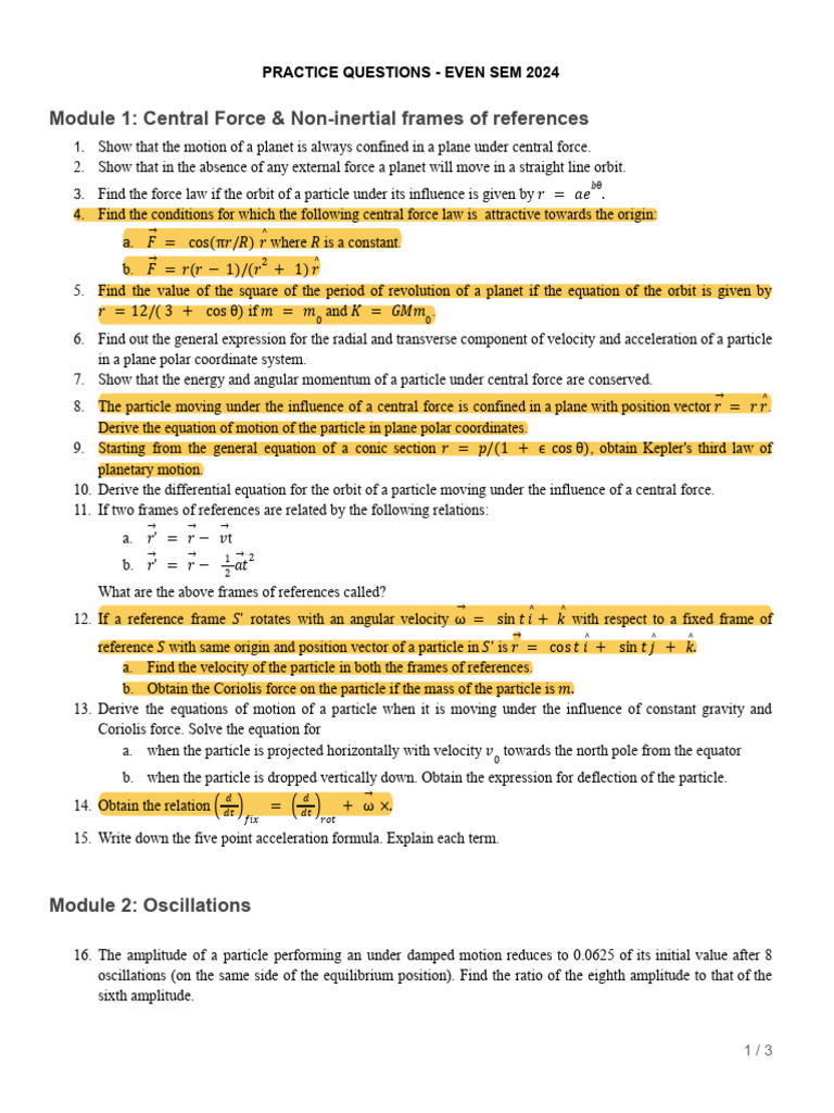 Practice Questions EvenSem2024 | PDF