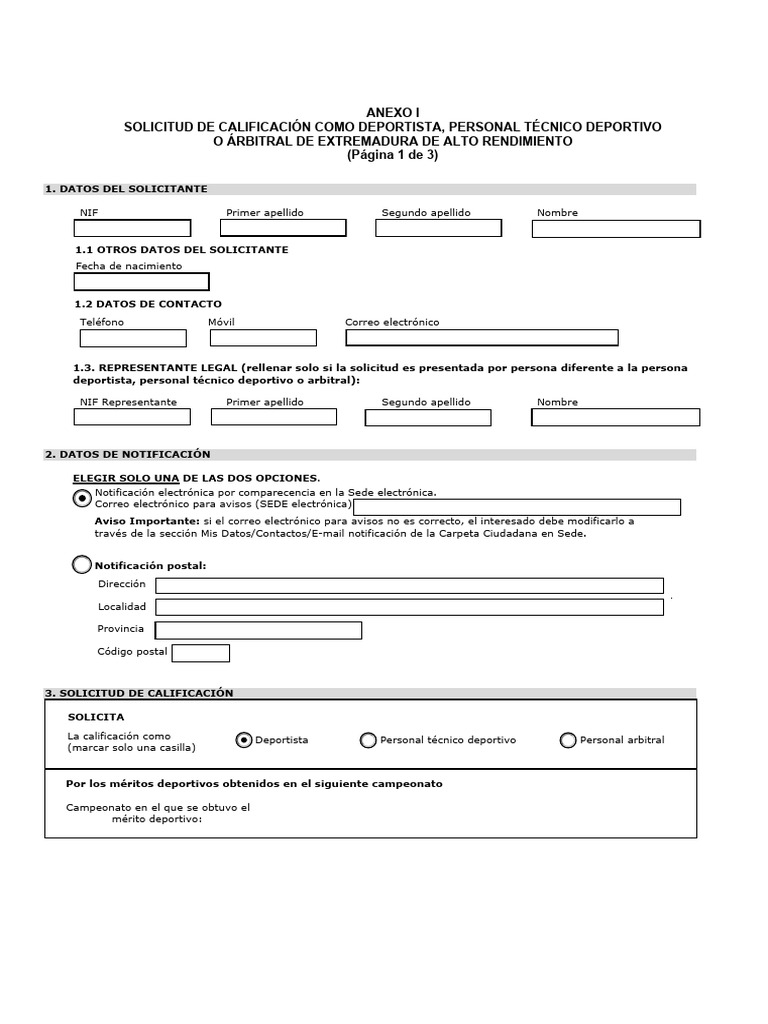 Anexo 1 - Solicitud | PDF