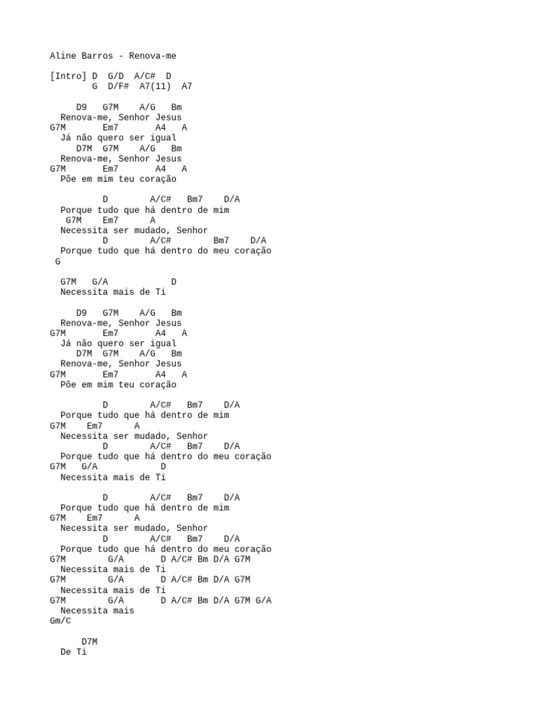Aline Barros - Renova-Me | PDF