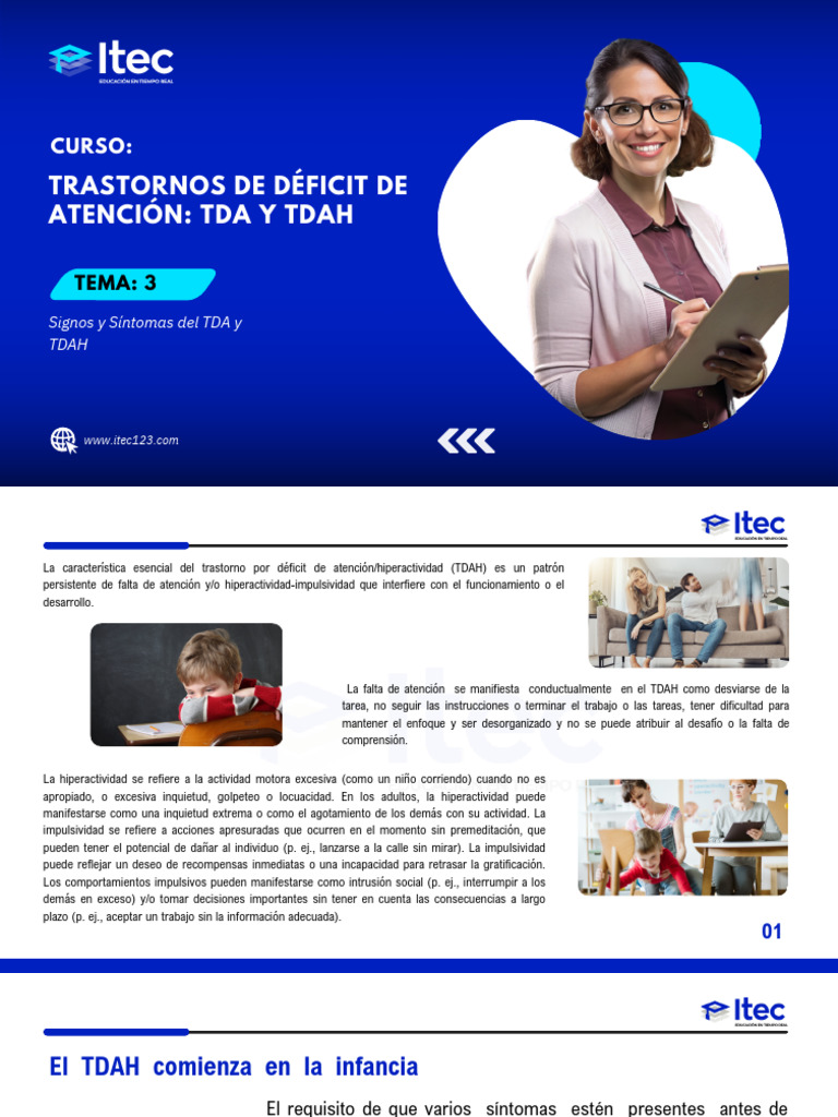 TEMA 3 - Signos y Síntomas Del TDA y TDAH | PDF