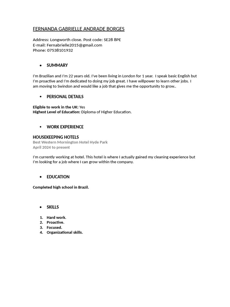 CV Fernanda 2024 2 | PDF