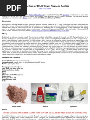 Making Dmt From Mimosa Hostilis