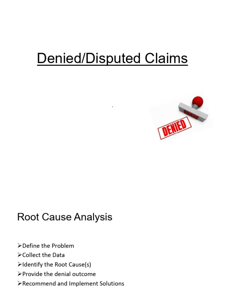 Denied and Disputed Claims Process | PDF