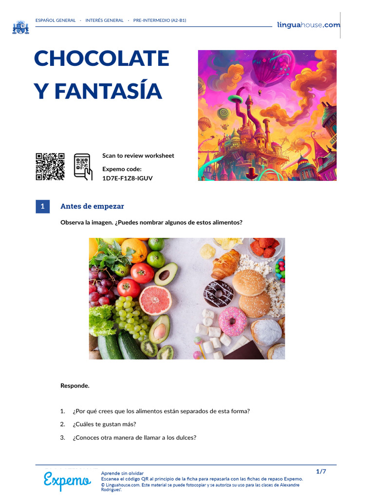 chocolate-y-fantasía-castellano-spanish-student | PDF