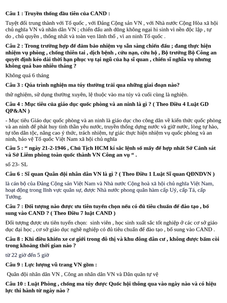 De Cuong Giao Duc Quoc Phong | PDF