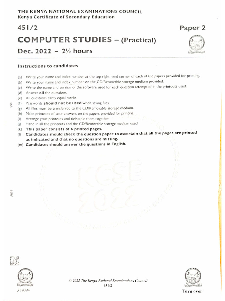Computer Paper 2 Clean | PDF