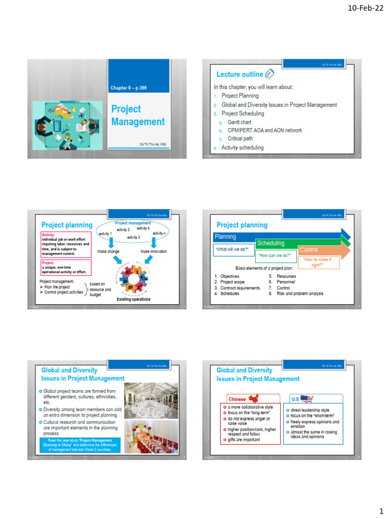 Chap 9 - Project Management | PDF