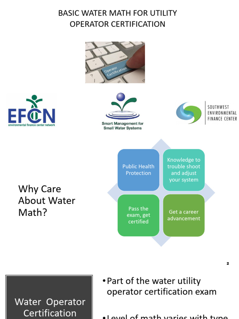 Basic Water Math For Utility Operator Certification | PDF | Volume ...