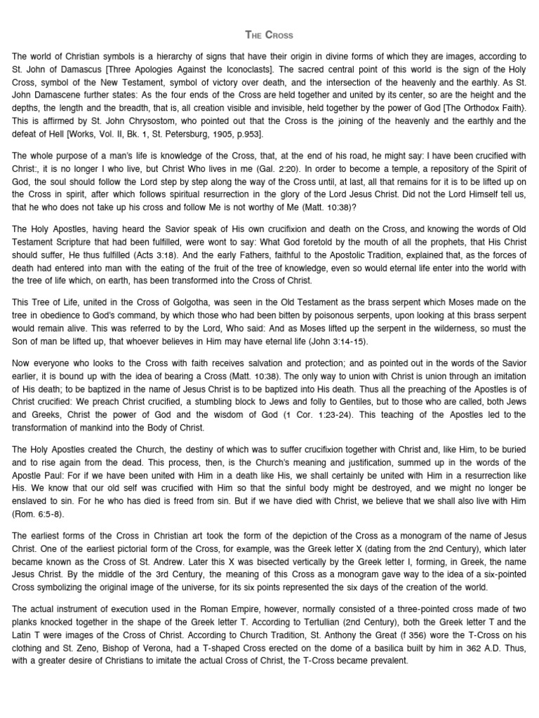 Symbolism The Cross | PDF