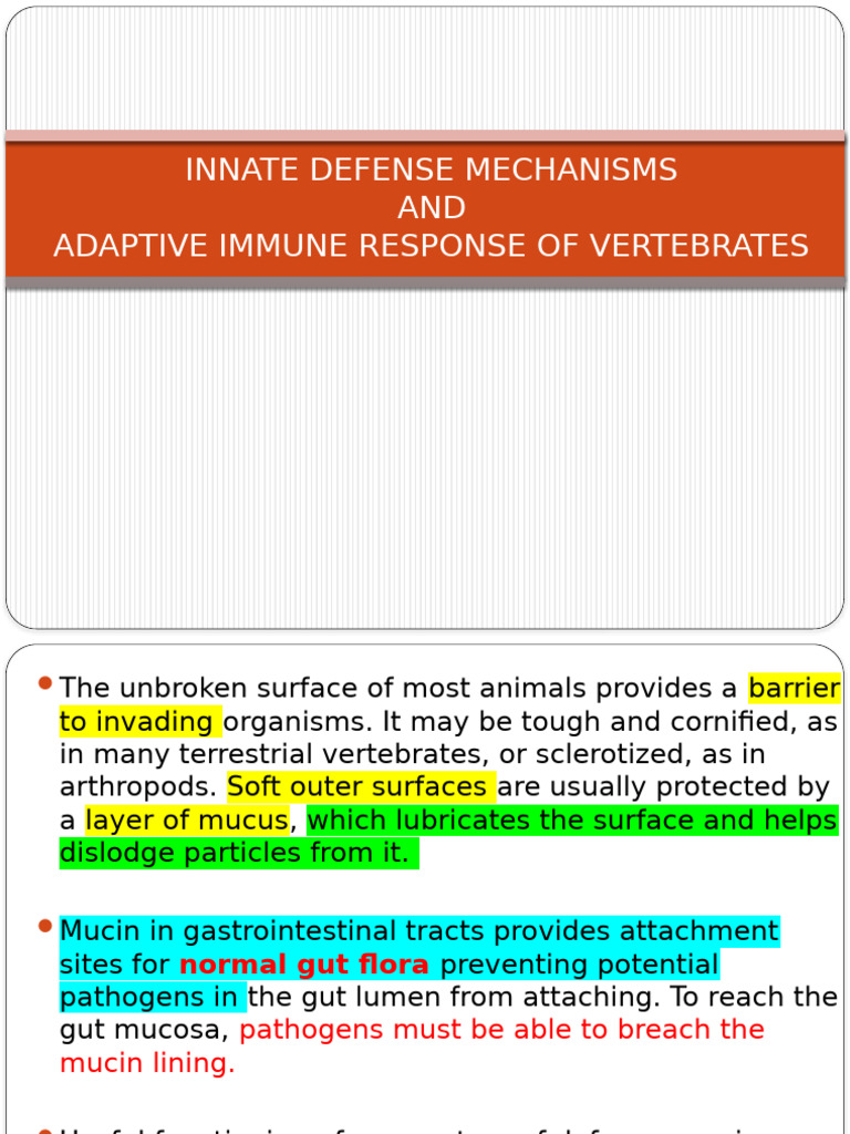 Lecture 10 Adaptive Immune Response of Vertebrates | PDF