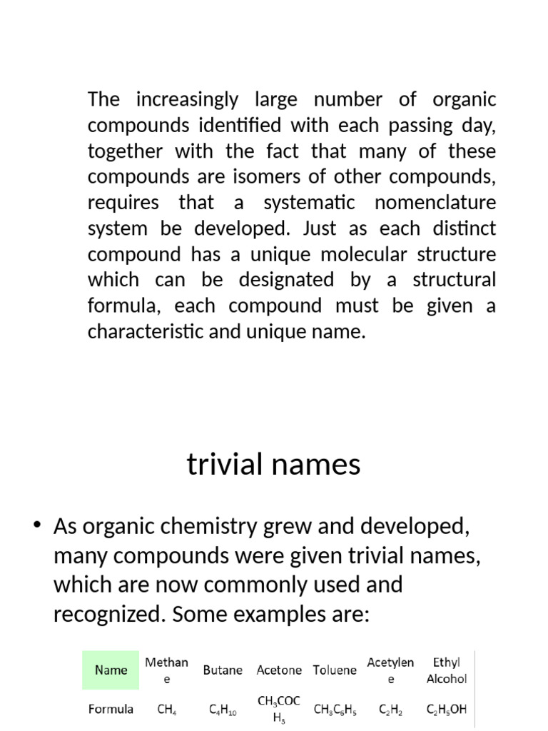 Unit 1 IUPAC Nomenclature | PDF