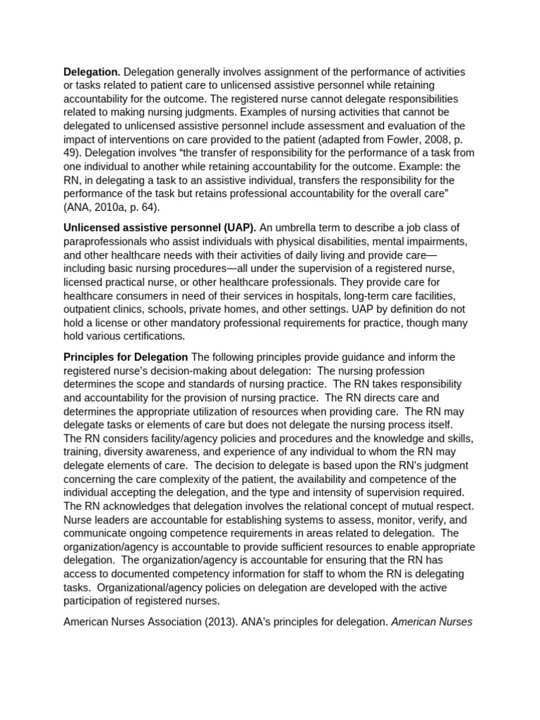 ANA Statement Delegation | PDF