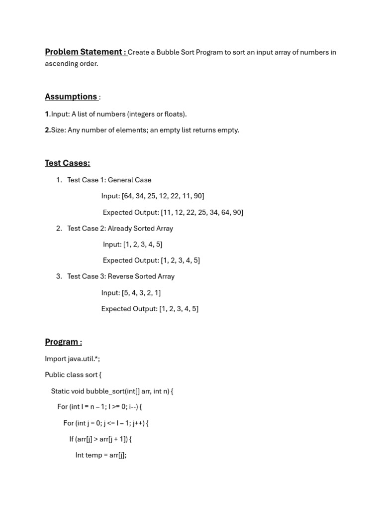 Bubble Sort | PDF | Teaching Methods & Materials | Computers