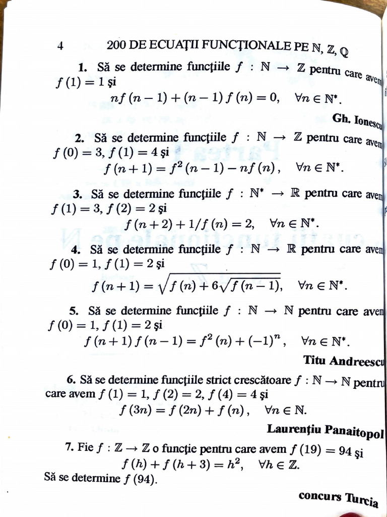 Ecuatii Functionale | PDF