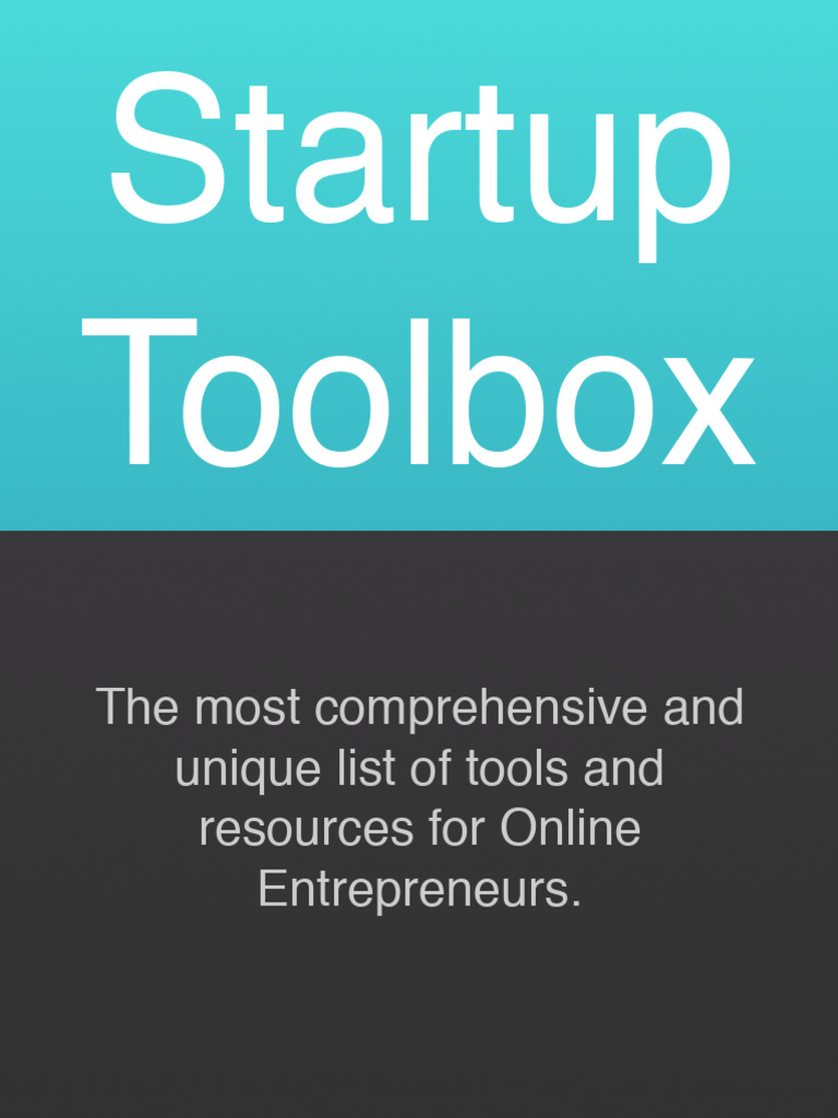 Startup Toolbox | PDF