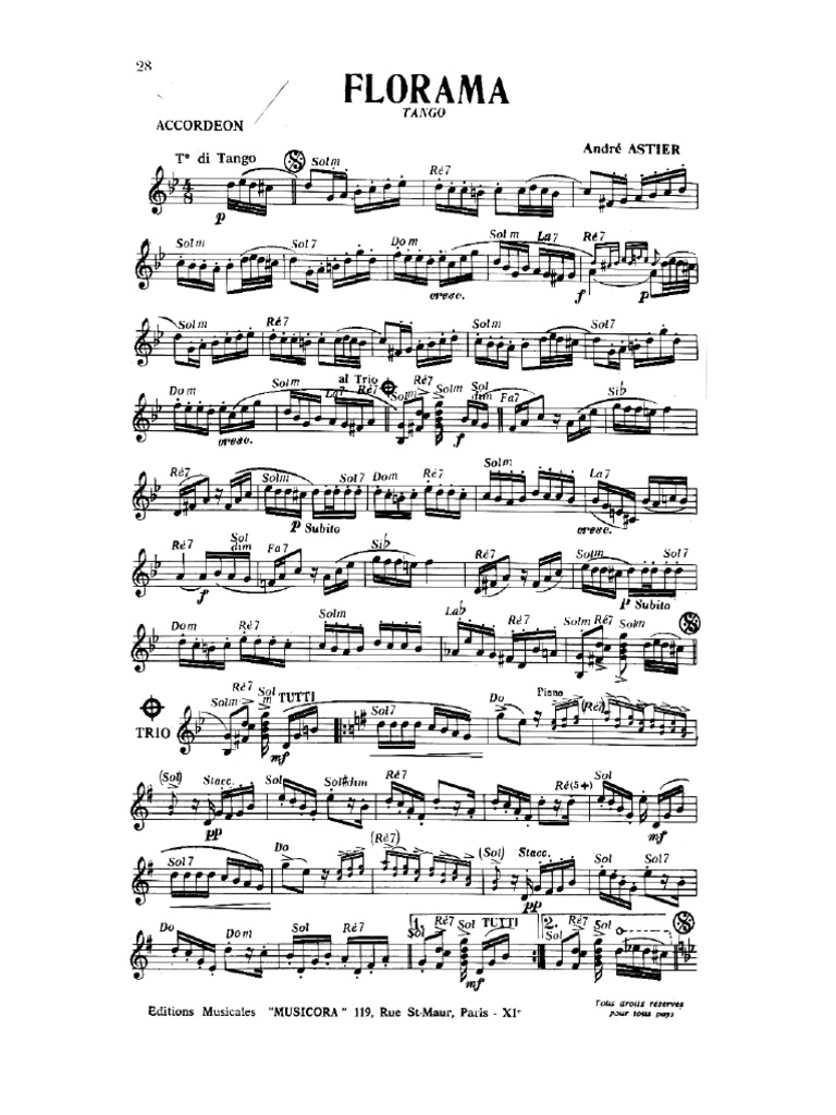 André Astier - Florama (Tango) | PDF