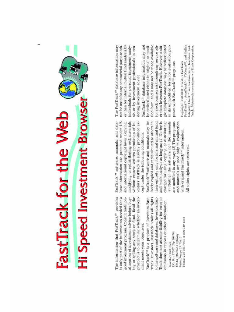 Investors Fasttrack Manual Correct Rotation | PDF