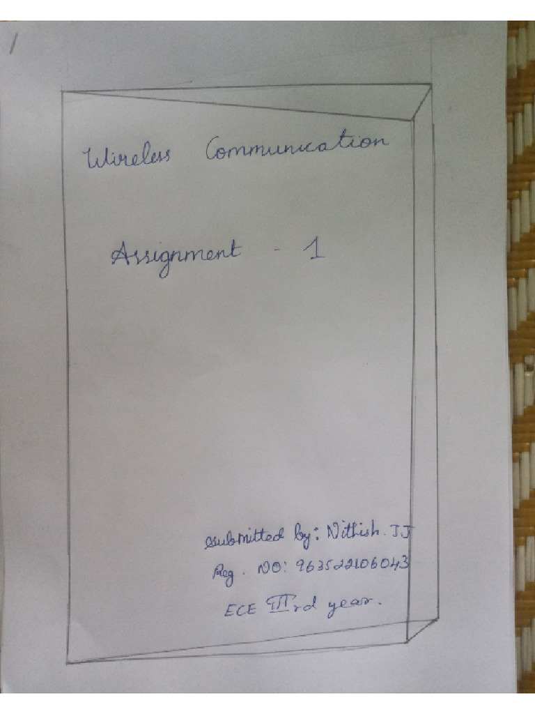 Wireless Communication Assignment 1 | PDF