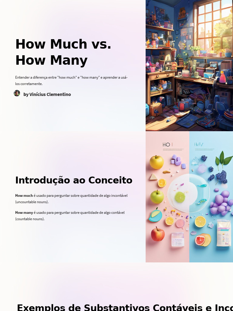 How Much Vs How Many | PDF