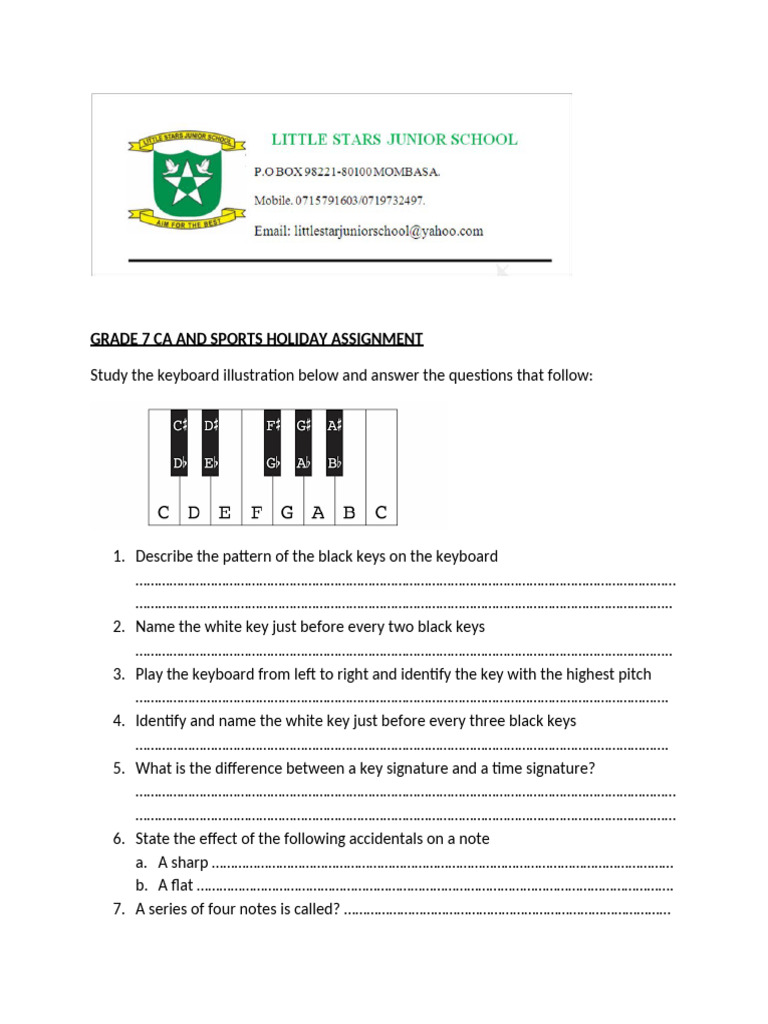 Grade 7 Ca & Sports August HW | PDF