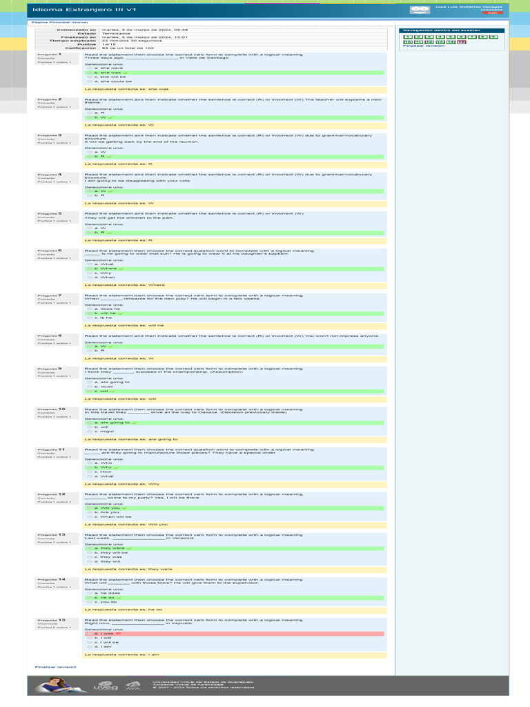 Assignment 1 Questionnaire U1 | PDF