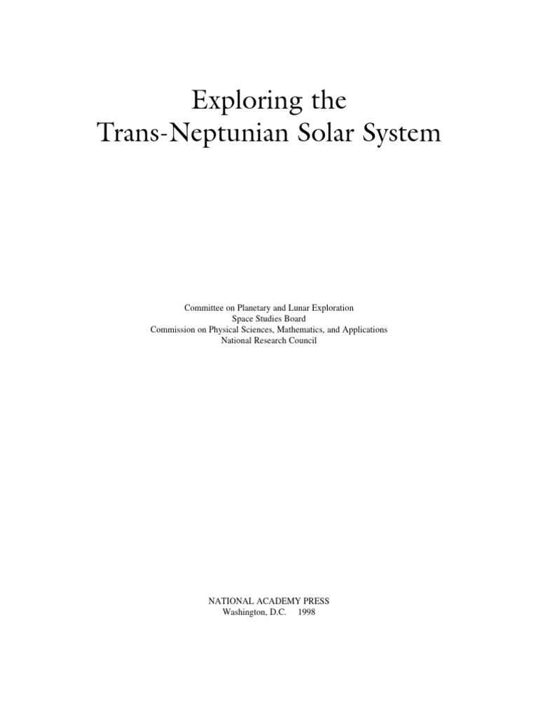 Exploring The Trans-Neptunian Solar System | PDF