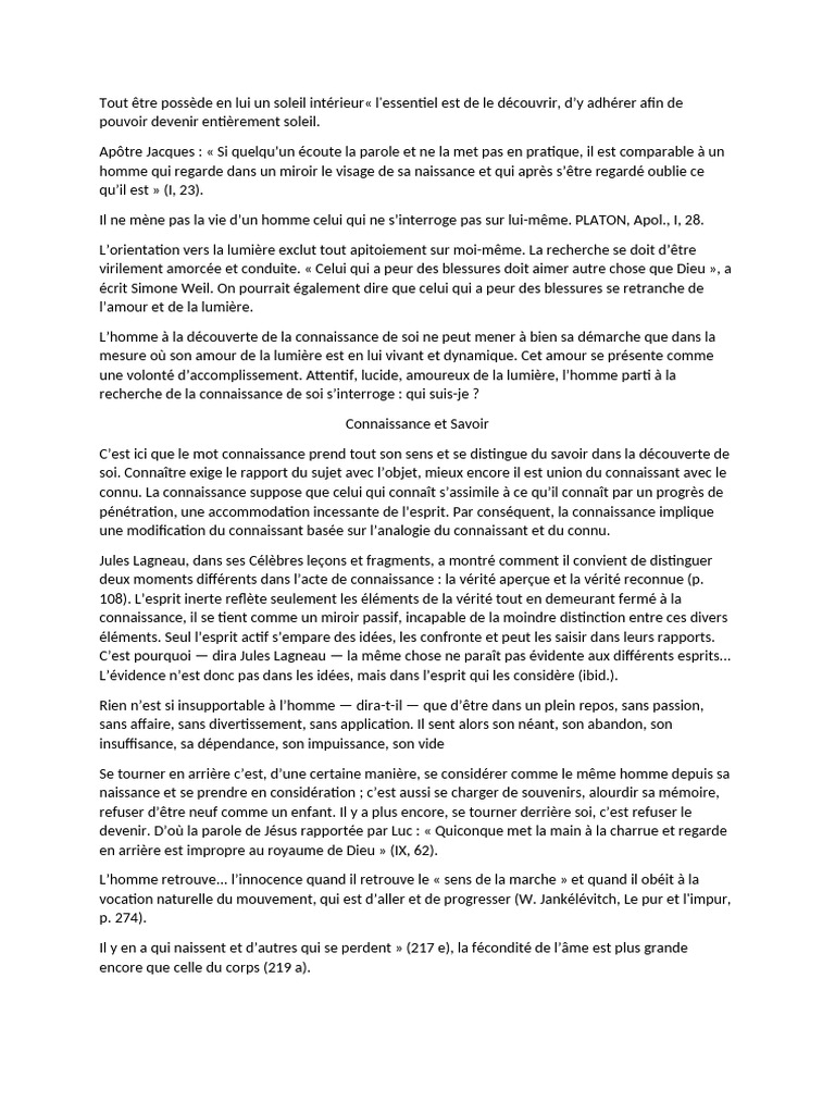 La Connaissance de Soi | PDF