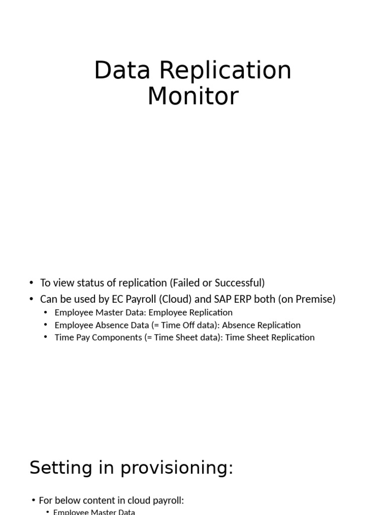 Data Replication Monitor | PDF