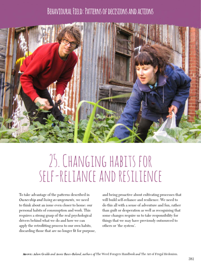 Chapter 25 Changing Habits For Self Reliance and Resilience ...