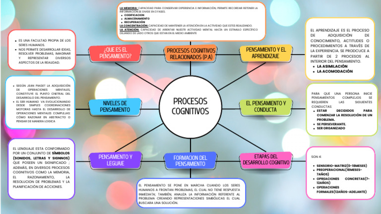 Mapa Mental de Los Procesos Cognitivos | PDF