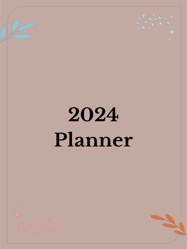 2024 Planner Template (2) | PDF