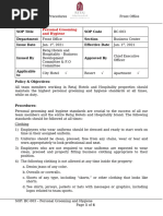 Housekeeping Grooming Policy Guidelines | PDF