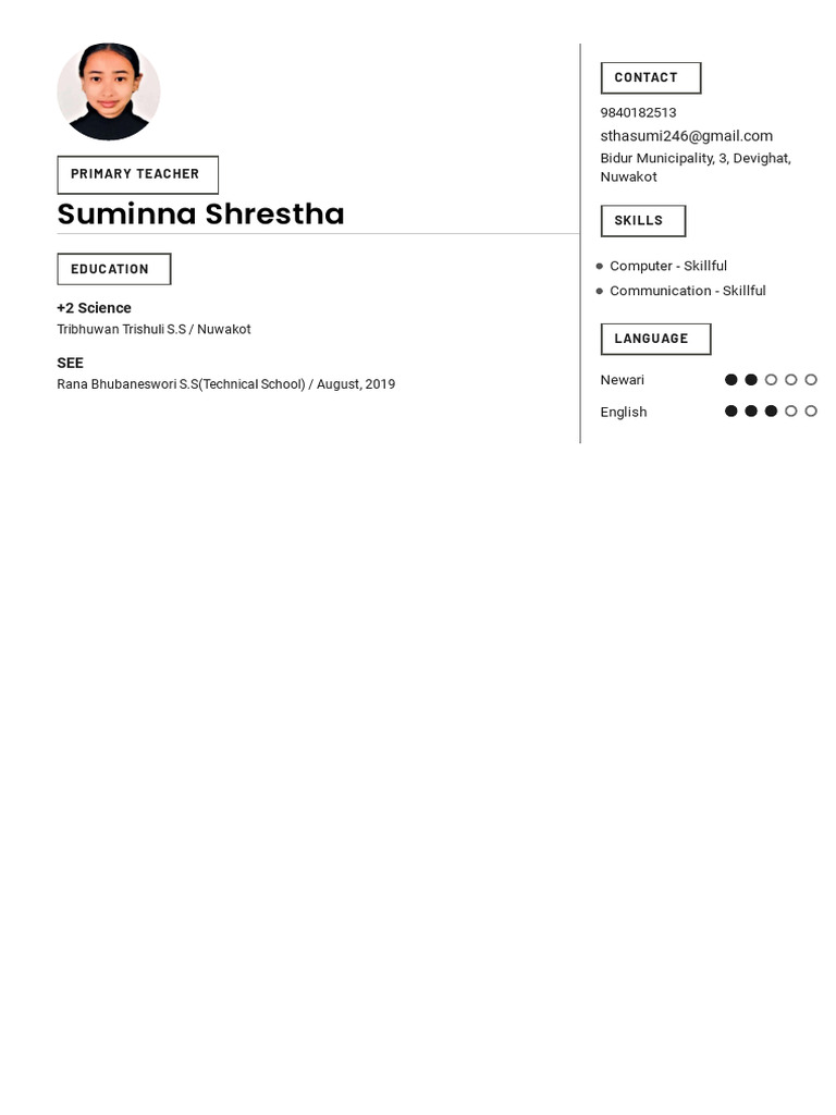 Bimal Rasaily CV | PDF